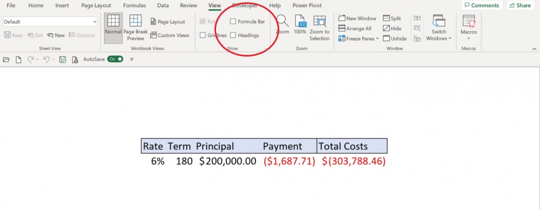 Excel guide: Hiding everything besides your workspace
