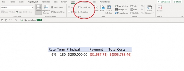 Excel guide: Hiding everything besides your workspace