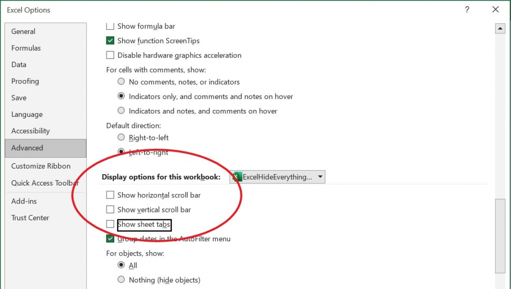 Excel guide: Hiding everything besides your workspace