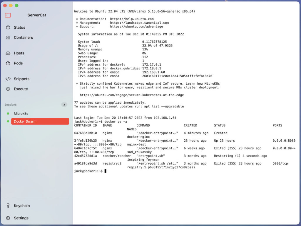How to deploy a container to a remote Docker machine with ServerCat