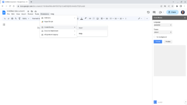 How to Add Code to Google Docs Using Code Blocks