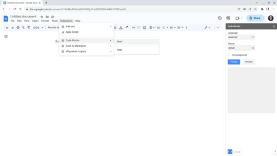 How to Add Code to Google Docs Using Code Blocks