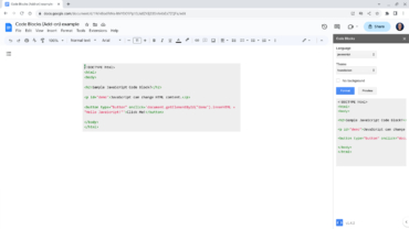 How to Add Code to Google Docs Using Code Blocks