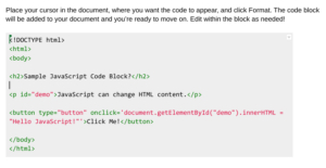 How to Add Code to Google Docs Using Code Blocks