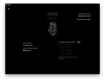 How to configure Logitech G Hub software on a Mac