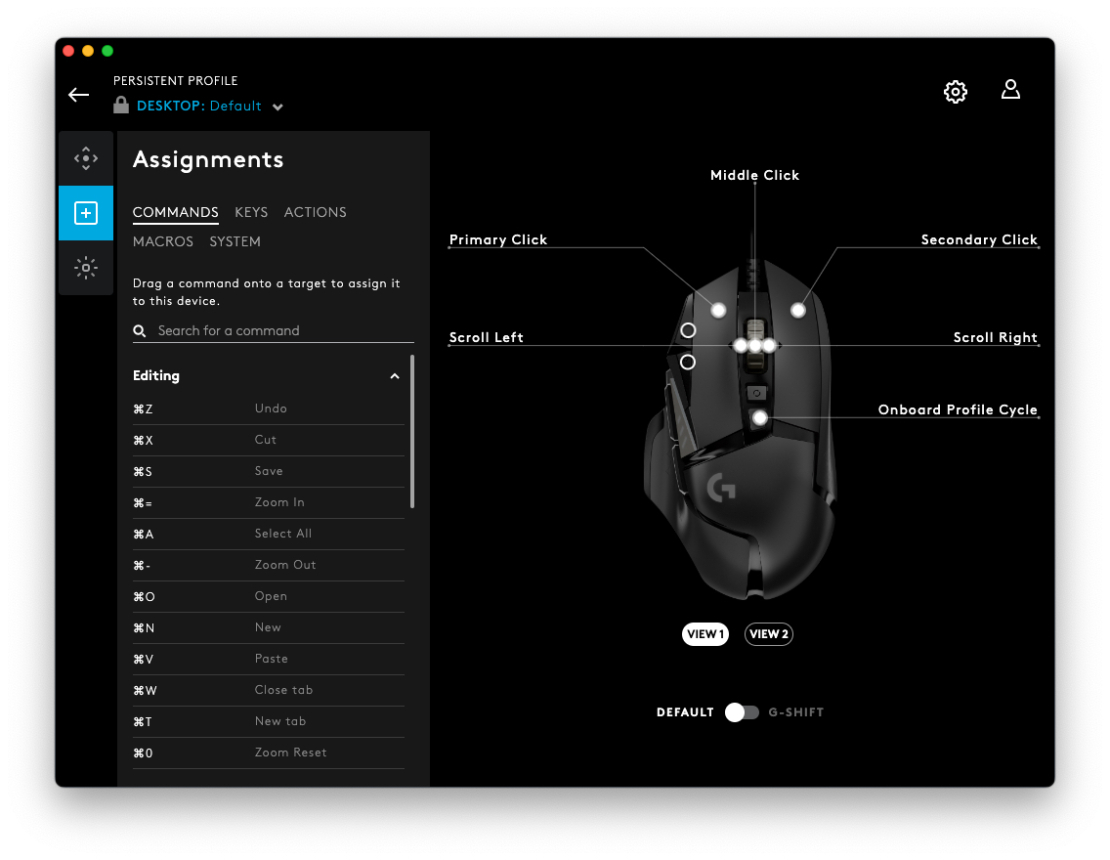 How to configure Logitech G Hub software on a Mac