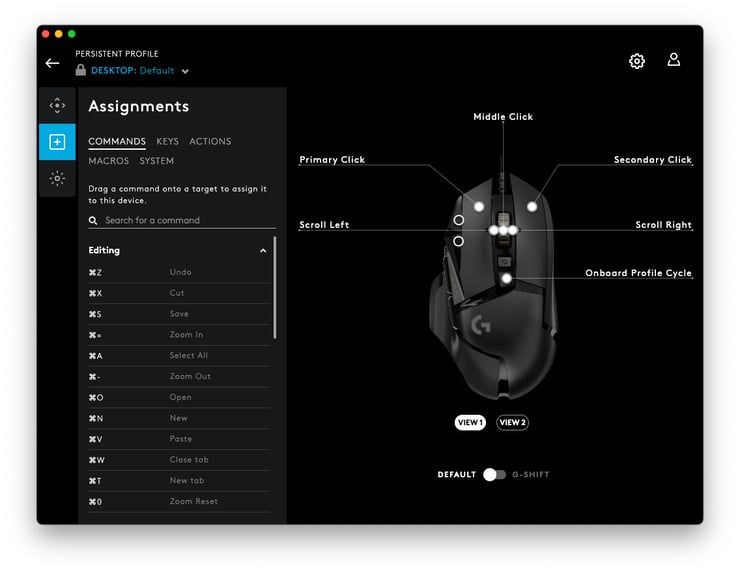 How to configure Logitech G Hub software on a Mac