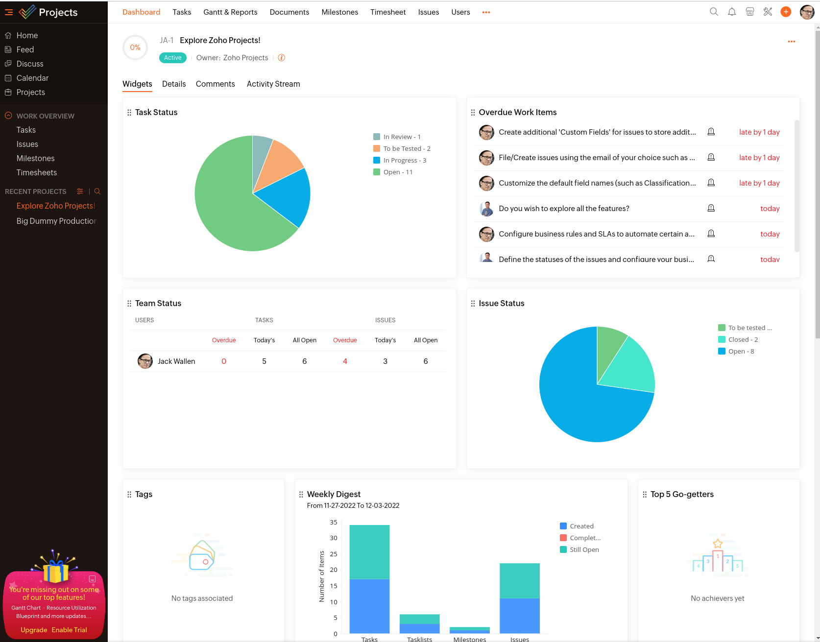 Zoho Projects is a worthy contender for your project management needs