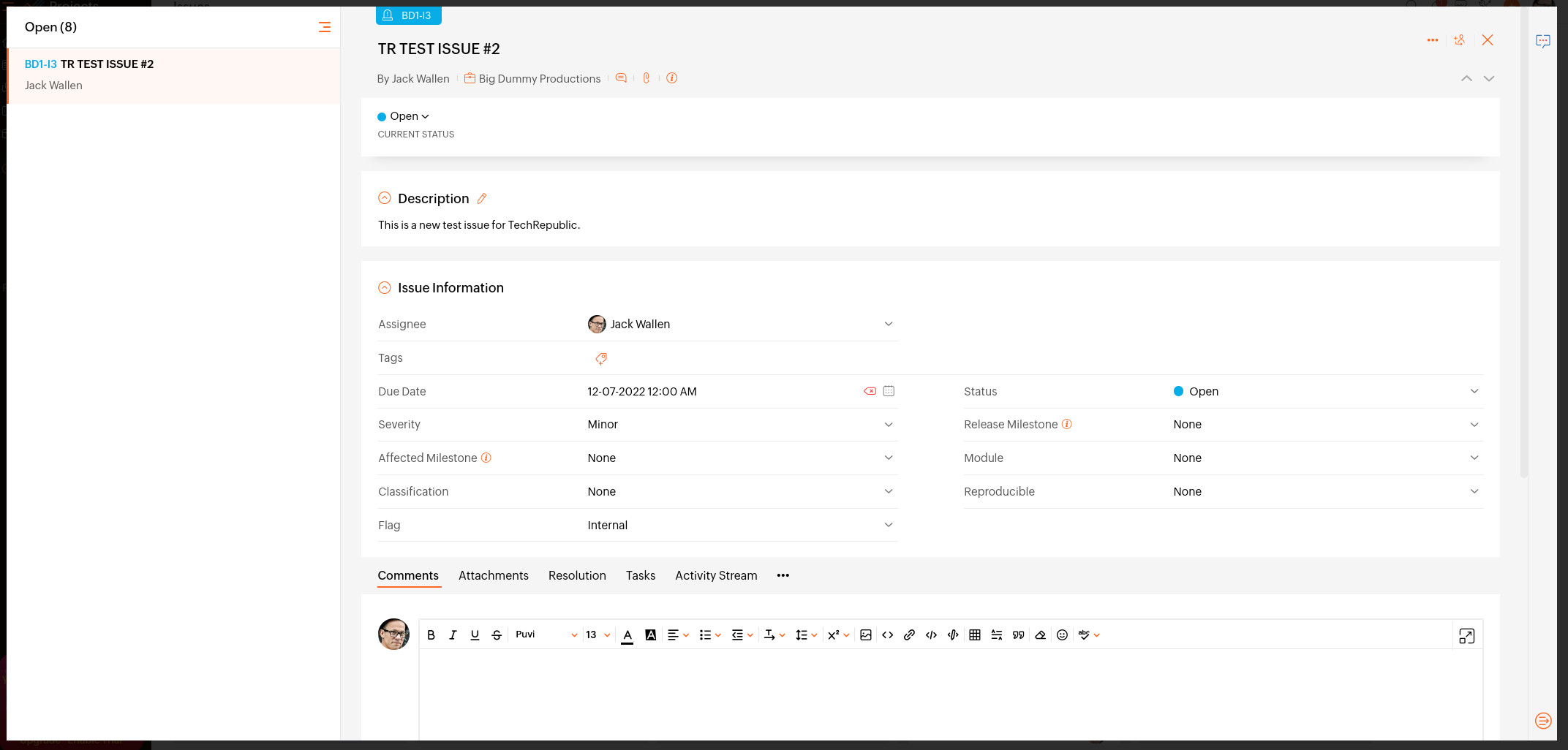 How to submit and manage issues in Zoho Projects | TechRepublic