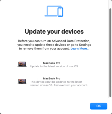 How to Resolve Errors When Enabling Apple's Advanced Data Protection