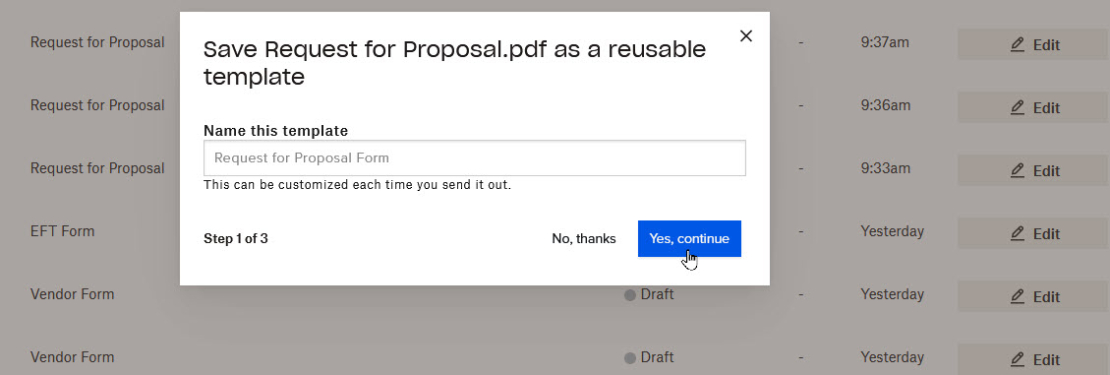How to use Dropbox Sign to create documents for other people to sign