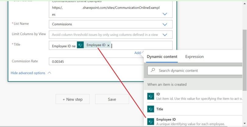 How to synchronize two Microsoft SharePoint lists using one Microsoft Power Automate flow