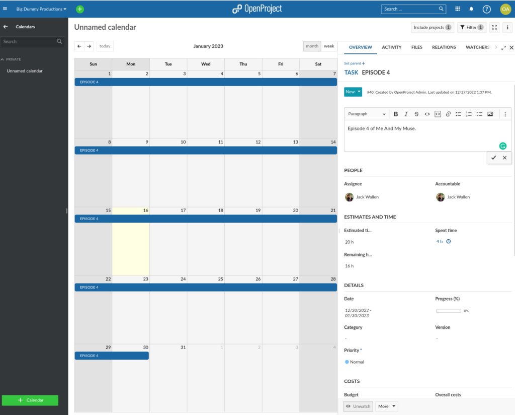 How to Add a Calendar to OpenProject | TechRepublic