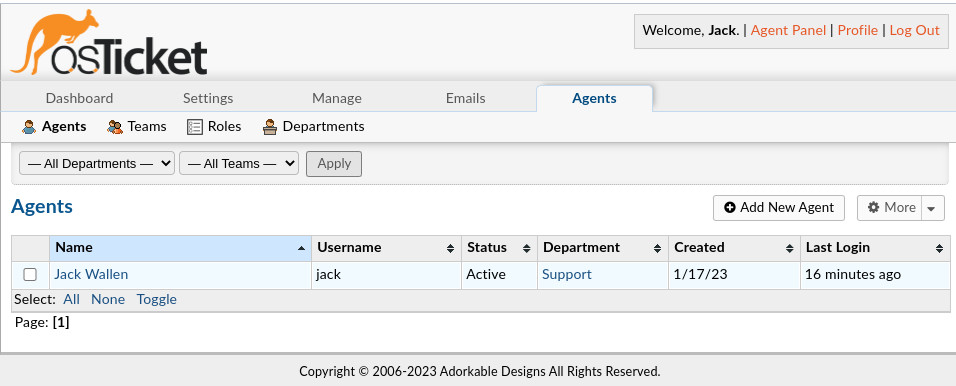 How to Add New Agents to osTicket | TechRepublic