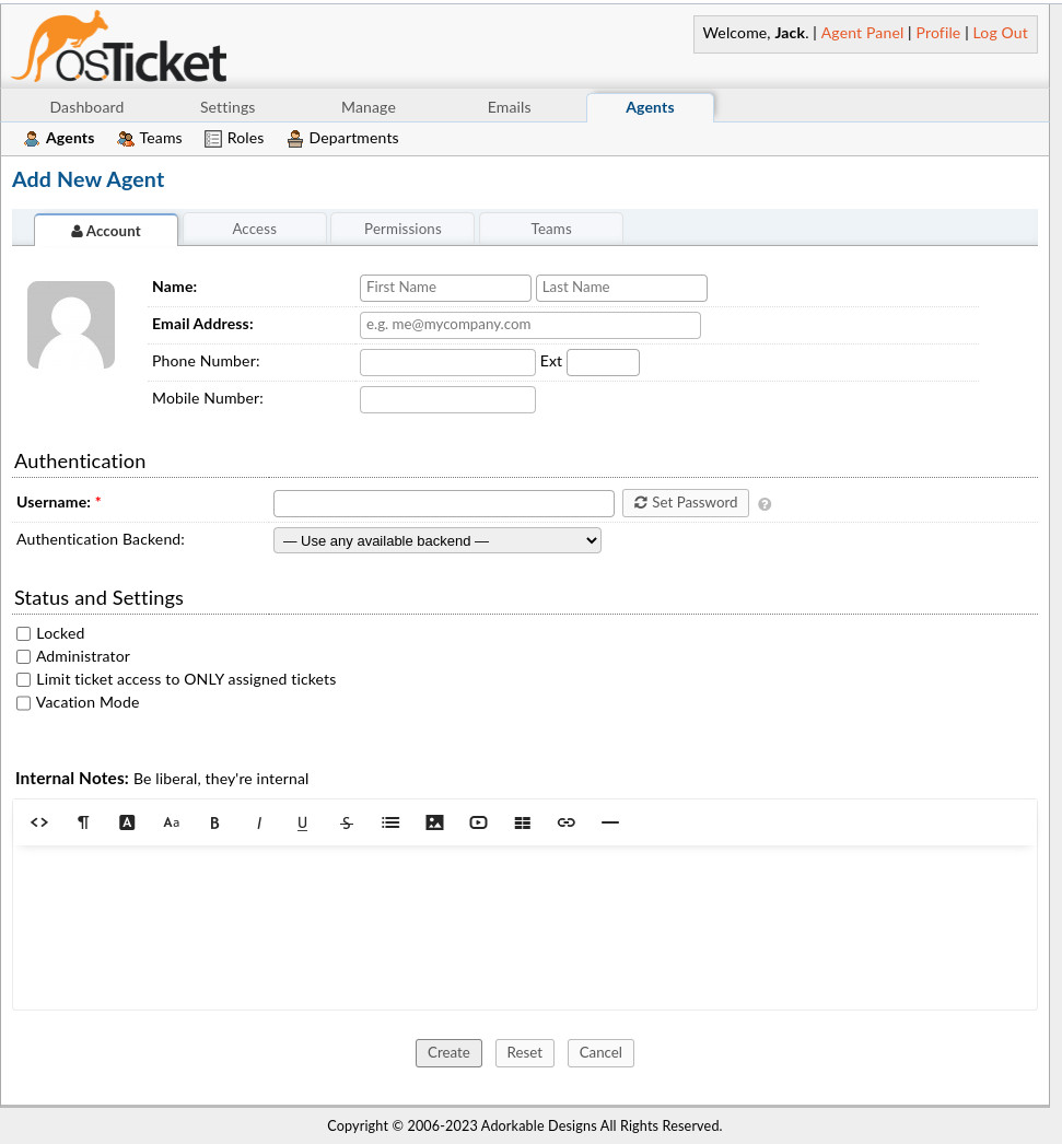 How to Add New Agents to osTicket | TechRepublic
