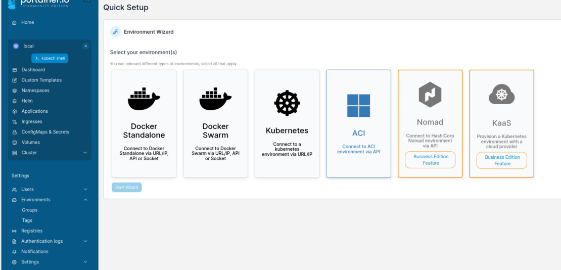 How to Add a New Development Environment to Portainer | TechRepublic