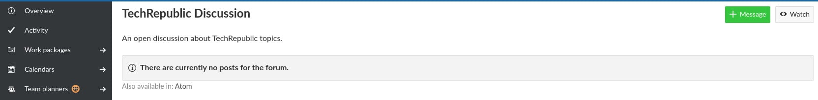 How to create OpenProject Forums
