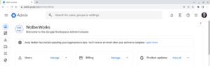 How to export Google Workspace data for your organization