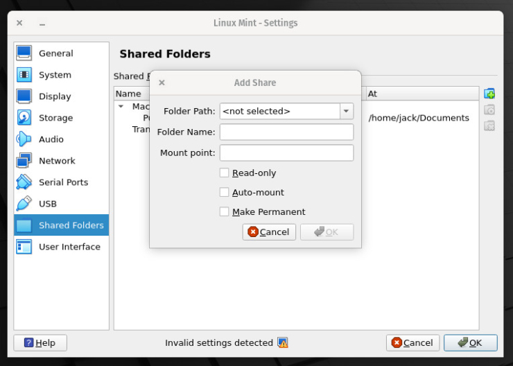 How to use the Shared Folders feature in VirtualBox 7