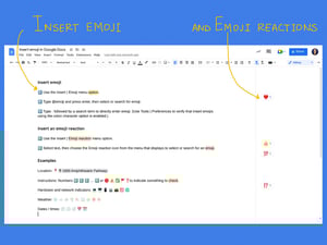 How to add emoji in Google Docs