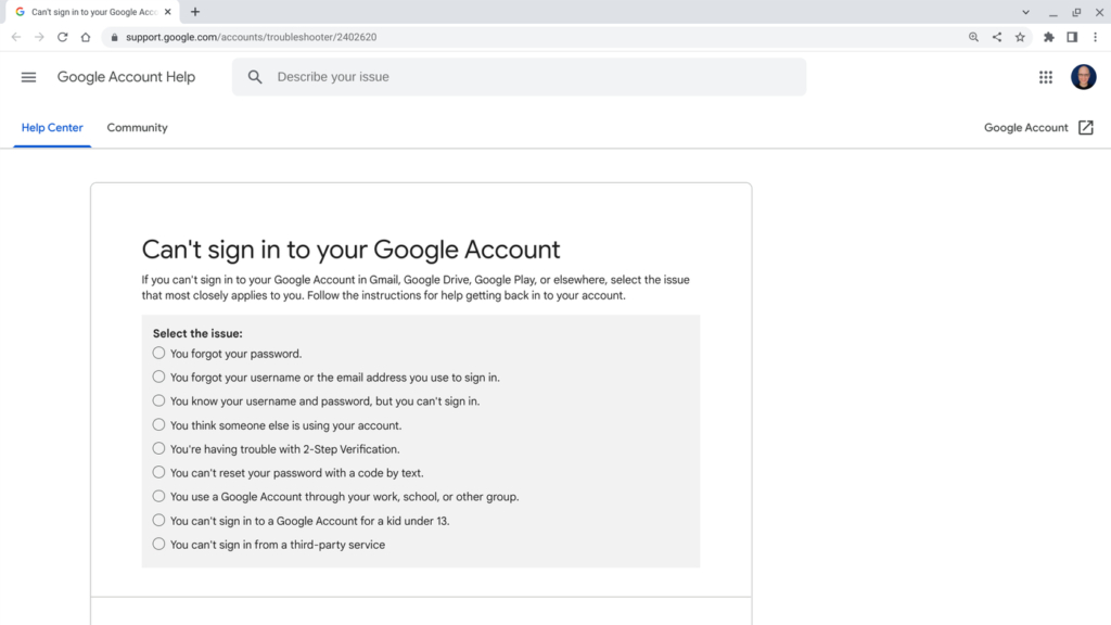 How to recover a Google account
