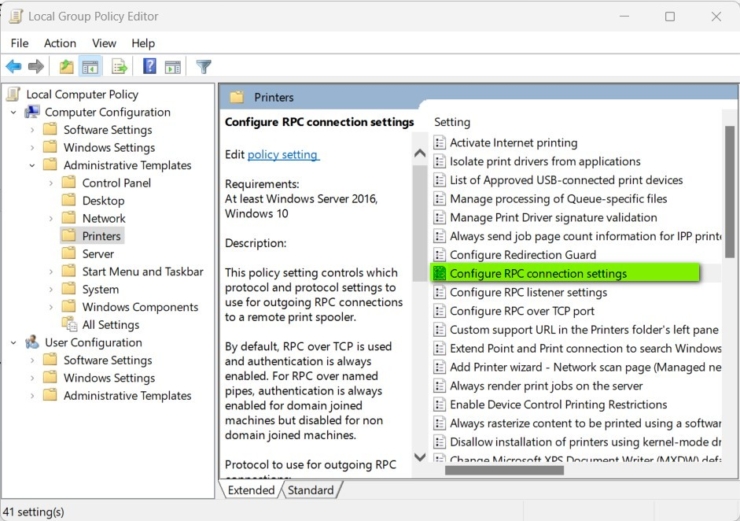 How to fix network printer connection issues in Windows 11 22H2