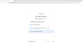 How to recover a Google account