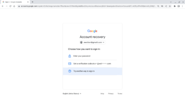How to recover a Google account