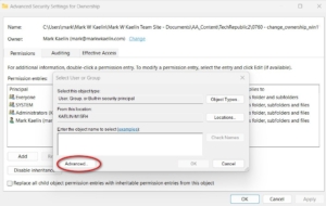 How to change ownership and control of files and folders in Windows 11