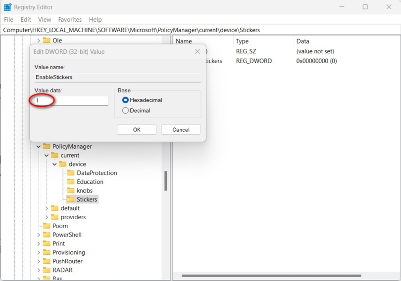 How to enable Stickers on the Desktop in Windows 11 22H2