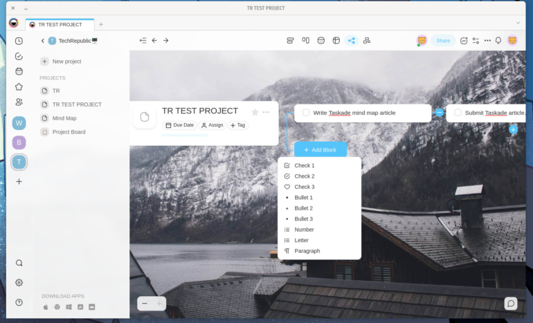 How to create a mind map in Taskade