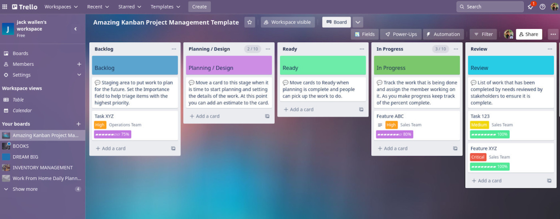 Try this amazing Trello project management template