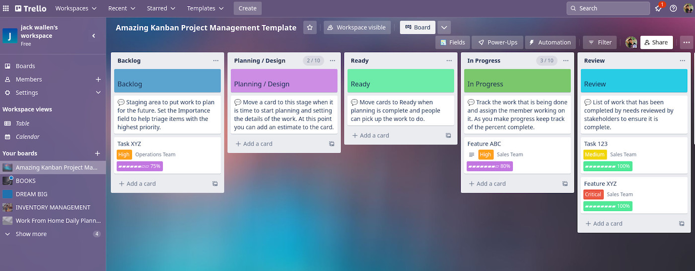 Try this amazing Trello project management template