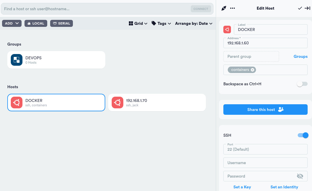 How to use Identities in the Termius SSH GUI