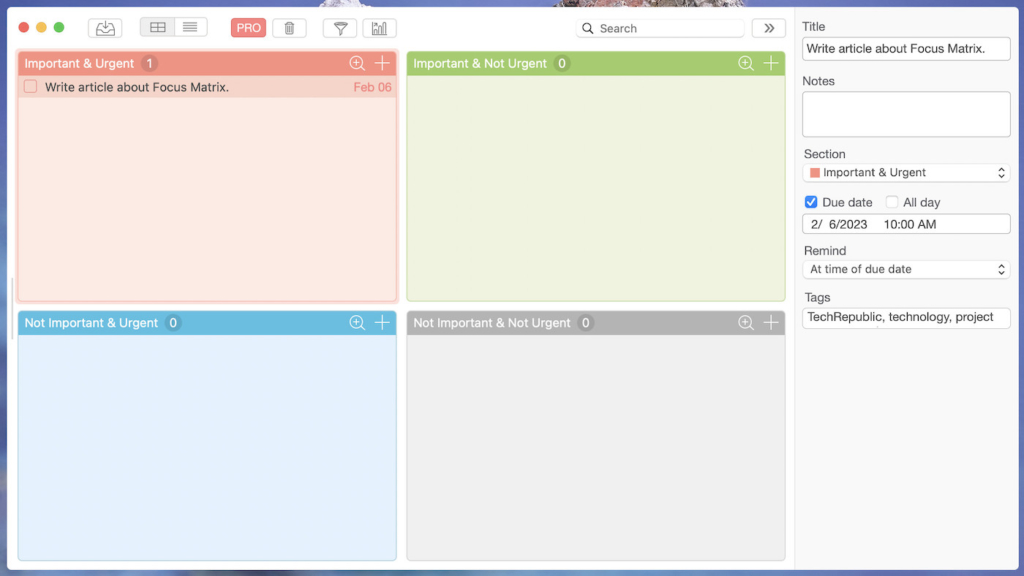 How to use Focus Matrix, a simple tool for managing your tasks