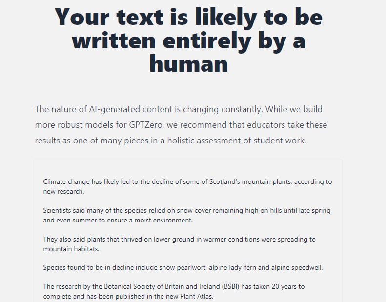 How to Use GPTZero to Check for AI-generated Text