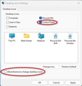 How to add direct Control Panel access in Windows 11 desktop