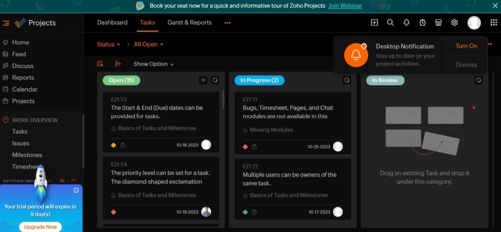 Zoho Projects 评论：定价、功能、优缺点 - Flnug.com