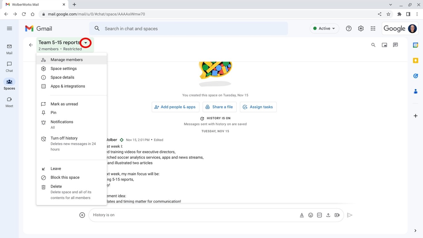 Spaces in Google Chat: 4 new features for better connectivity and management