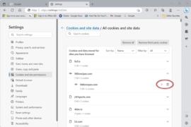 How to remove specific cookies from Microsoft Edge