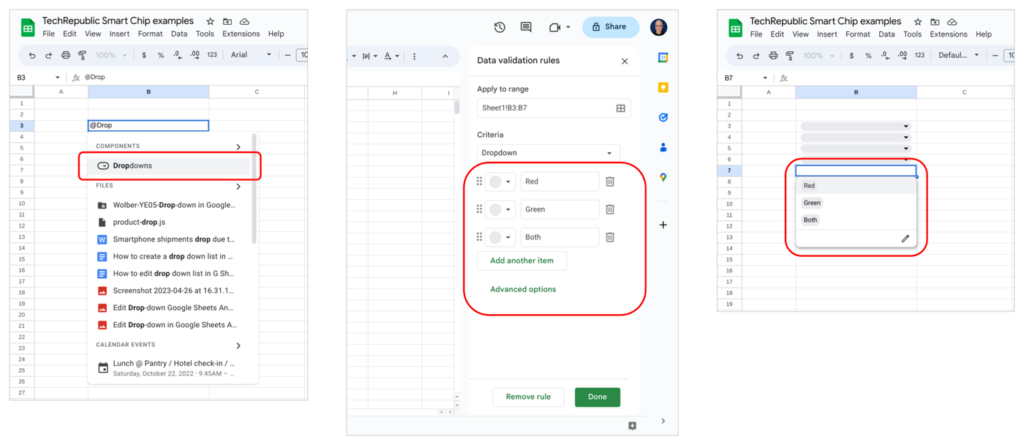 How Google Sheets smart chips let you pack more into cells