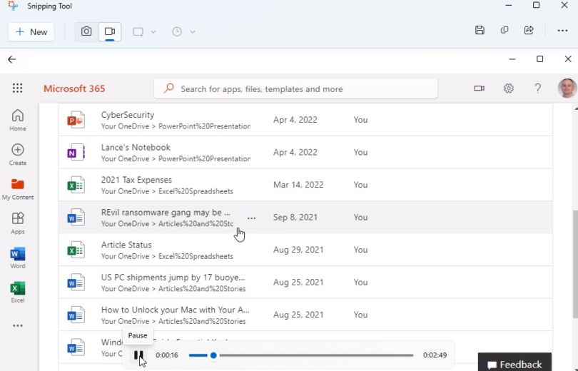 How to record your screen in Windows 11 with the Snipping Tool