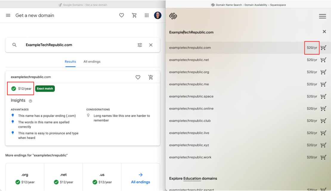 What Google Domains Customers Should Know About Squarespace Sale