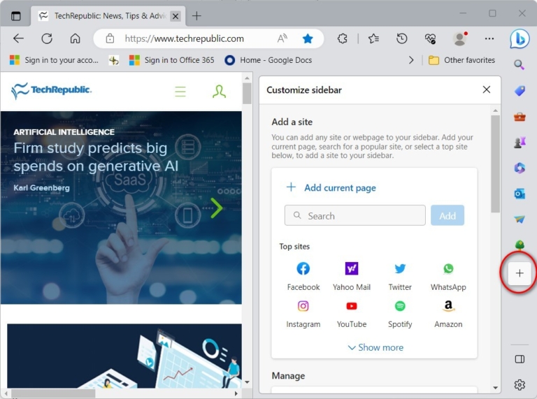 How to Customize the New Sidebar in Microsoft Edge