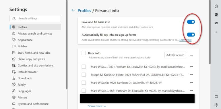 How to know what personal information Microsoft Edge knows about you