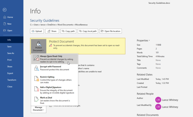 Different Methods To Secure Your Microsoft Word Documents