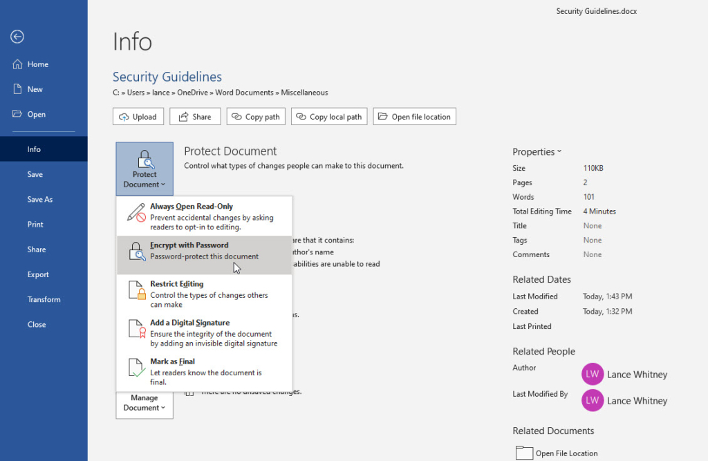 Different Methods To Secure Your Microsoft Word Documents