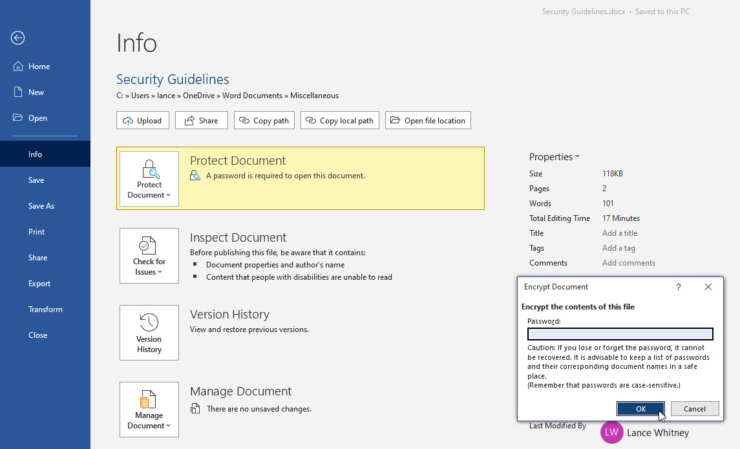 Different Methods To Secure Your Microsoft Word Documents