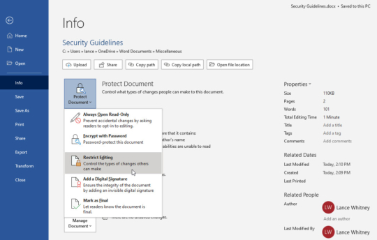 Different Methods To Secure Your Microsoft Word Documents