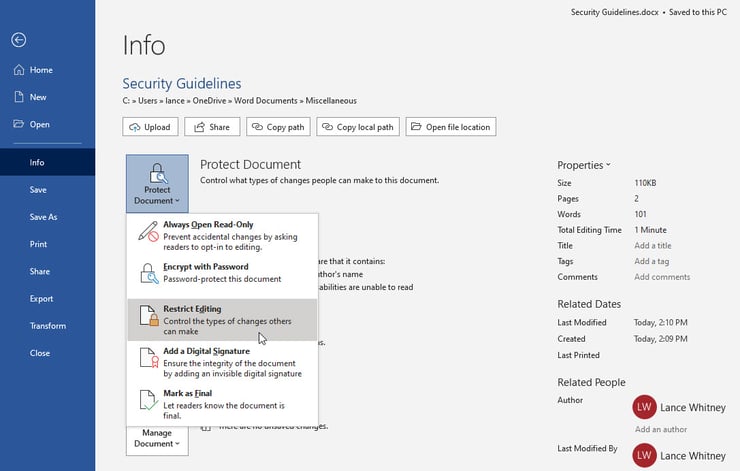 Different Methods To Secure Your Microsoft Word Documents